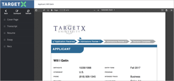 Application Review - TargetX