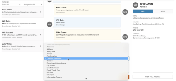 SMS Inbox - TargetX